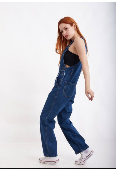 Beleza Store Kadın Kot Salopet Koyu Mavi Tulum Denim Uzun Kot Bahçivan Tulum Beleza Store Kadın Kot Salopet Koyu Mavi Tulum Denim Uzun Kot Bahçivan Tulum