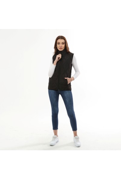 Ghassy Co.kadın Su Itici Fermuar Cepli Dik Yaka Şişme Yelek