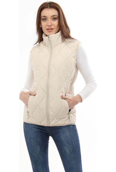 Ghassy Co.kadın Su Itici Fermuar Cepli Dik Yaka Şişme Yelek Ghassy Co.kadın Su Itici Fermuar Cepli Dik Yaka Şişme Yelek