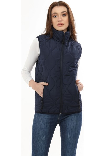 Ghassy Co.kadın Su Itici Fermuar Cepli Dik Yaka Şişme Yelek