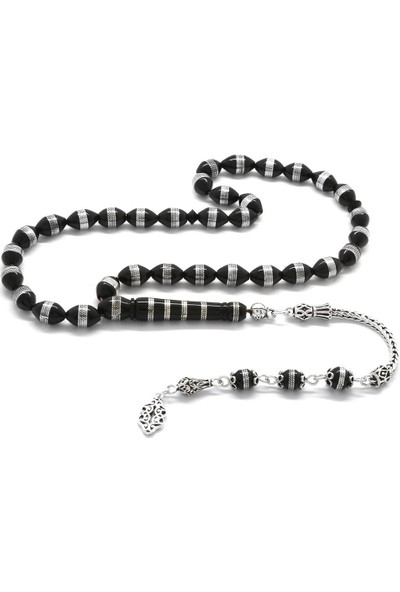 Nipora 925 Ayar Gümüş Püsküllü Metal Sarmal Arpa Kesim Fırınlanmış Kuka Tesbih Nipora 925 Ayar Gümüş Püsküllü Metal Sarmal Arpa Kesim Fırınlanmış Kuka Tesbih