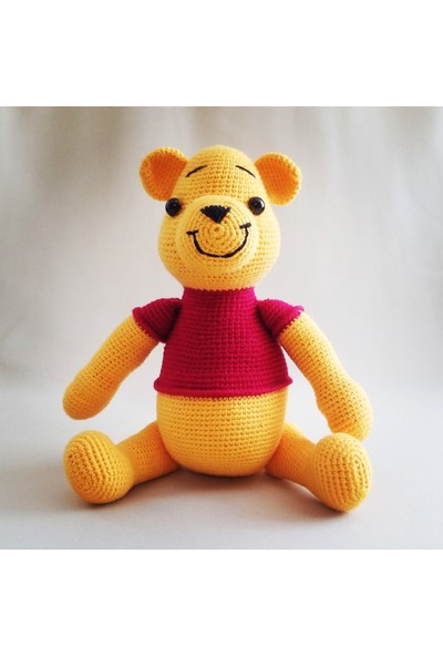 Ayı Winnie, Winnie The Pooh Karakterlerinden Ayı Winnie, Amigurumi Oyuncak, El Yapımı Örgü Oyuncak