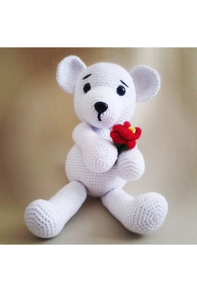 Amigurumi Ayı, Elinde Gülüyle Dünya Tatlısı Sevgi Dolu Oyuncak Ayı, Amigurumi Uyku Arkadaşı Amigurumi Ayı, Elinde Gülüyle Dünya Tatlısı Sevgi Dolu Oyuncak Ayı, Amigurumi Uyku Arkadaşı