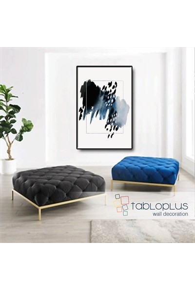 Tablo Plus Dark Blue Silver Yağlı Boya Dokulu Tablo Tablo Plus Dark Blue Silver Yağlı Boya Dokulu Tablo