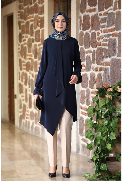 Arya - Nisa Tesettür Tek Tunik - Lacivert