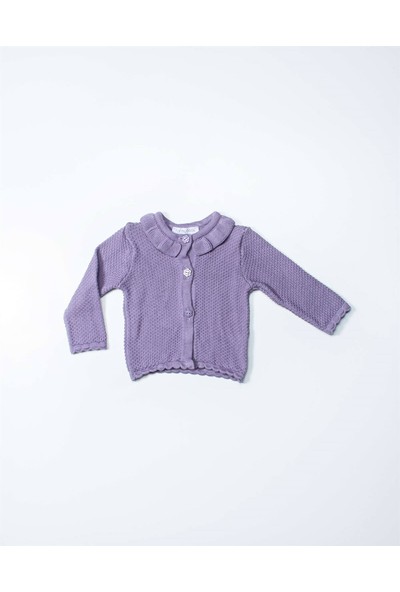 For My Baby Fırfırlı Yaka Triko Hırka 21704-2