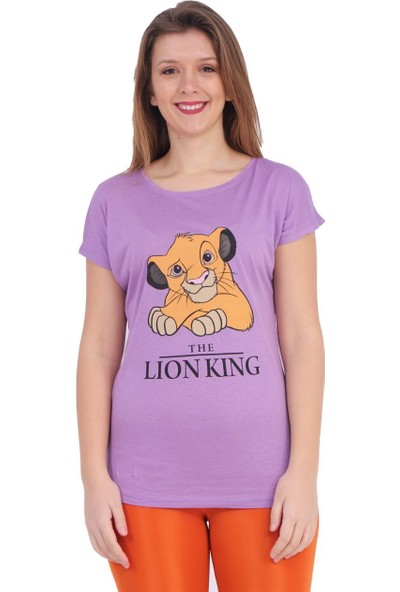 İnobag Baskılı Tişört Lila
