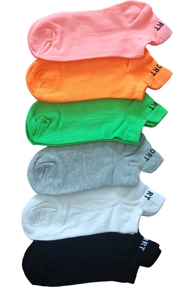 London Socks 6'lı Neon Unisex Patik Çorap