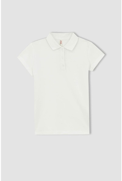 DeFacto Kız Çocuk 23 Nisan Polo Yaka Basic Kısa Kollu Tişört I0427A622SM DeFacto Kız Çocuk 23 Nisan Polo Yaka Basic Kısa Kollu Tişört I0427A622SM