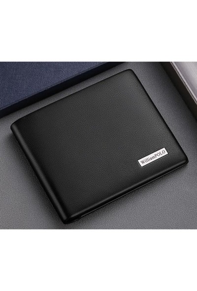 William Polo Italyan Deri Siyah Erkek Kartlık & Cüzdan