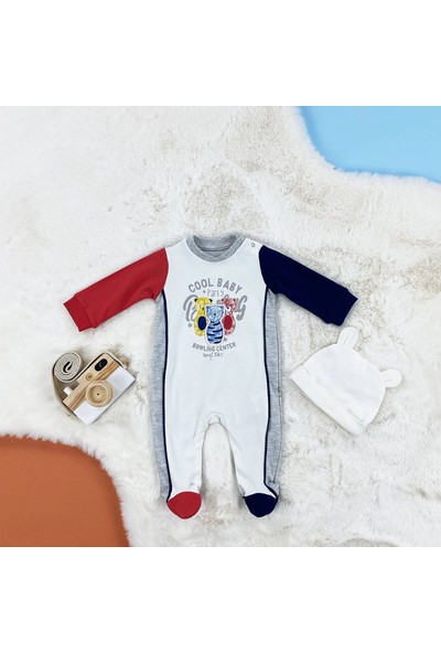 Bowlıng Baskılı Şapkalı Tulum