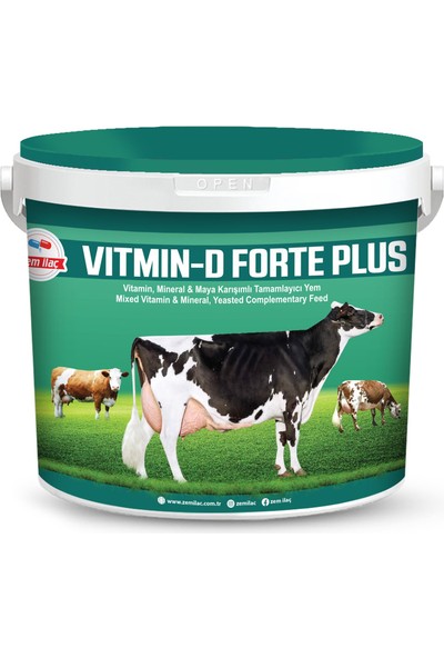 Zem Vitmin-D Forte Plus Çiftlik Hayvanları Günlük Vitamin Mineral Dengeleyici Yem Katkısı 10 kg