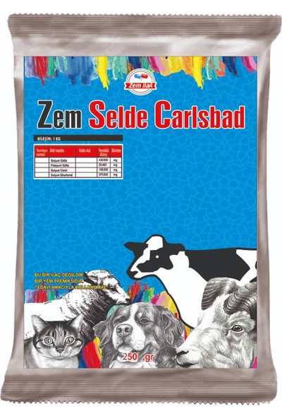 Zem Sel De Carlsbad Evcil ve Çiftlik Hayvanları Tamamlayıcı Mineral Yem 250 gr