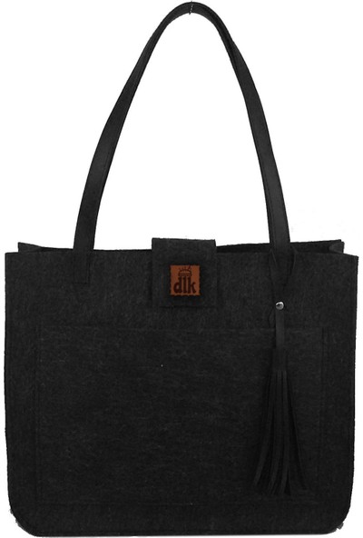 Dilekolay Butik Keçe Omuz Çantası - Deri Saplı Püsküllü Çıtçıtlı Geniş Çanta - EK.SM.005 Dilekolay Butik Keçe Omuz Çantası - Deri Saplı Püsküllü Çıtçıtlı Geniş Çanta - EK.SM.005