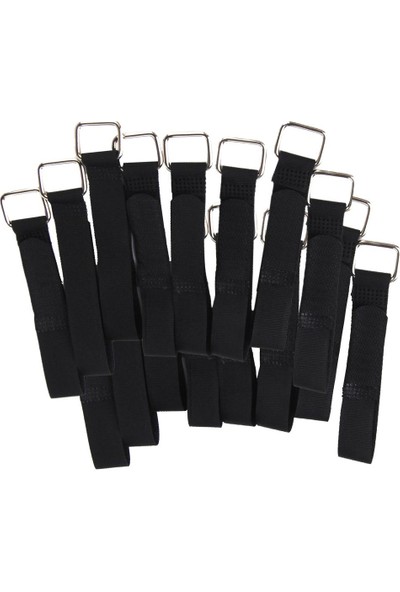 20 Adet Ayarlanabilir Kayış Kanca Döngü Kullanımlık Kablo Bağları - Siyah 8.66 Inç