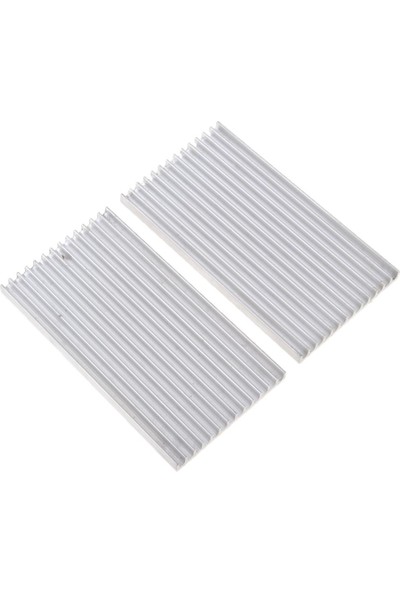 2 Adet Alüminyum Radyatör Soğutucu Soğutma Fin 100 * 55 * 6mm Cpu LED Amplifikatör Için 2 Adet Alüminyum Radyatör Soğutucu Soğutma Fin 100 * 55 * 6mm Cpu LED Amplifikatör Için