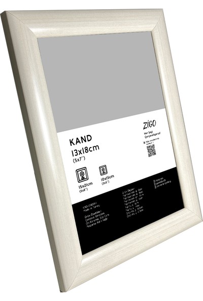 Zigo Glass Kand Krem 13X18 Camlı Fotoğraf Çerçevesi