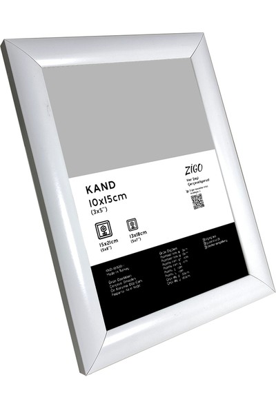 Zigo Glass Kand Beyaz 10X15 Camlı Fotoğraf Çerçevesi