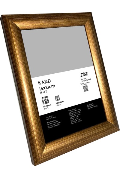 Zigo Glass Kand Altın-Bronz 15X21 Camlı Fotoğraf Çerçevesi Zigo Glass Kand Altın-Bronz 15X21 Camlı Fotoğraf Çerçevesi