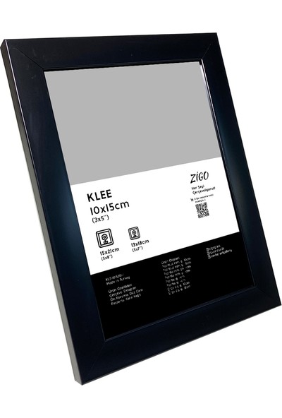 Zigo Glass Klee Siyah 10X15 Camlı Fotoğraf Çerçevesi Zigo Glass Klee Siyah 10X15 Camlı Fotoğraf Çerçevesi