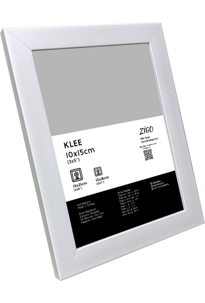 Zigo Glass Klee Beyaz 10X15 Camlı Fotoğraf Çerçevesi Zigo Glass Klee Beyaz 10X15 Camlı Fotoğraf Çerçevesi