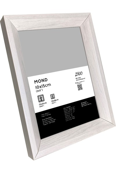 Zigo Glass Mond Krem 10X15 Camlı Fotoğraf Çerçevesi