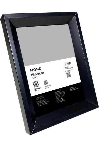 Zigo Glass Mond Siyah 15X21 Camlı Fotoğraf Çerçevesi Zigo Glass Mond Siyah 15X21 Camlı Fotoğraf Çerçevesi