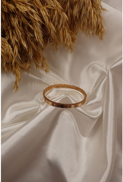 Hiya Accessory Çelik Cartier Rose Gold 18CM Bilezik Hiya Accessory Çelik Cartier Rose Gold 18CM Bilezik
