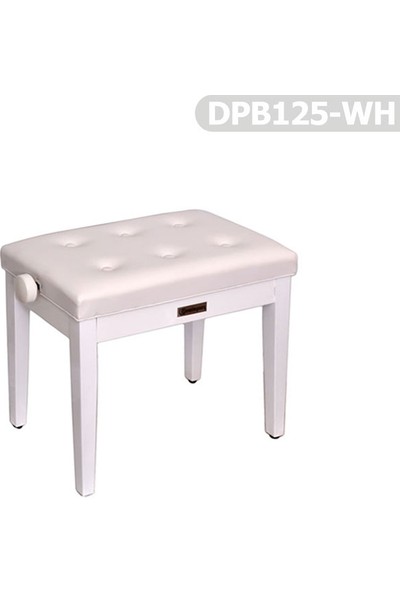 Dominguez Piyano Aksesuar Koltuk Tabure Dominguez Ayarlı Beyaz DPB125-WH Dominguez Piyano Aksesuar Koltuk Tabure Dominguez Ayarlı Beyaz DPB125-WH