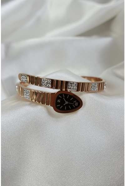 Hiya Accessory Çelik Saatli Cartier Rose Gold Bilezik 18CM Hiya Accessory Çelik Saatli Cartier Rose Gold Bilezik 18CM