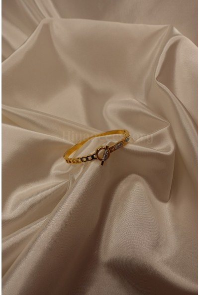 Hiya Accessory Çelik Zirkon Taşlı Bilezik 18 cm