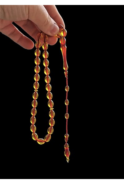 Atöyle Sanatım Arpa Kesim Toz Kehribar Tesbih