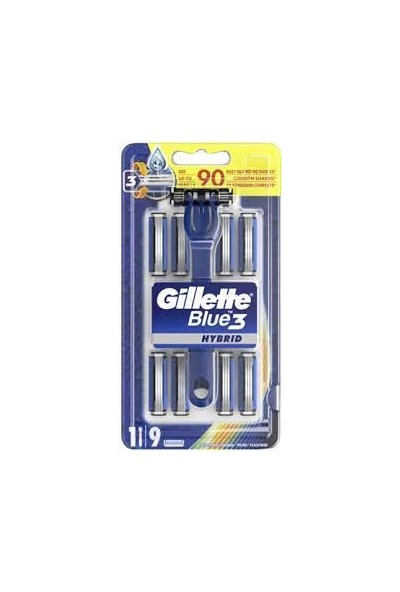 Gıllette Blue3 Hybrid Traş Makinesi +9 Lu Bıçak Gıllette Blue3 Hybrid Traş Makinesi +9 Lu Bıçak
