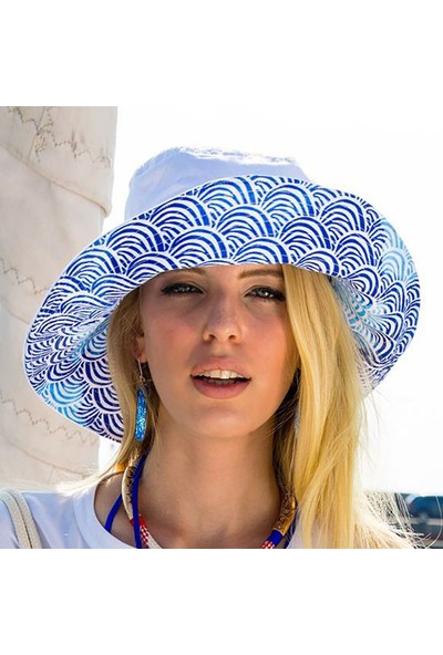 Anemoss Balık Sırtı Desenli Kadın Şapka