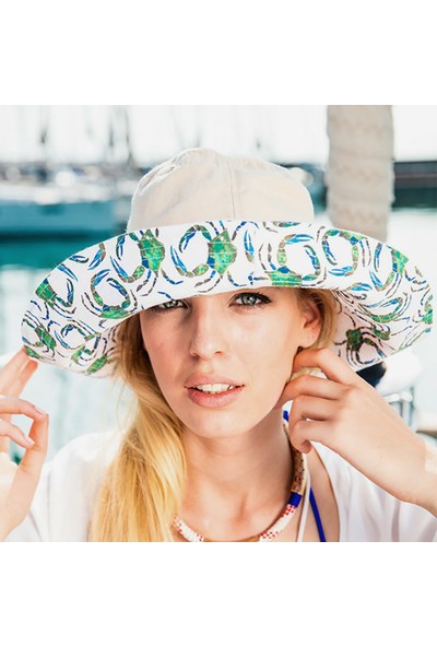Anemoss Yeşil Yengeç Kadın Şapka