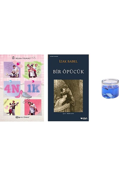 4N1K (Büşra Yılmaz) - Bir Öpücük (Izak Babel) + Dekoratif Mum Kitap Seti 4N1K (Büşra Yılmaz) - Bir Öpücük (Izak Babel) + Dekoratif Mum Kitap Seti