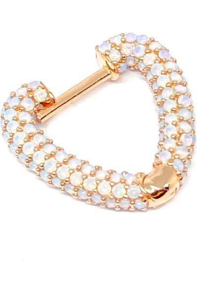 Miss Happiness Baby Mavi Taşlı Kalp Küpe