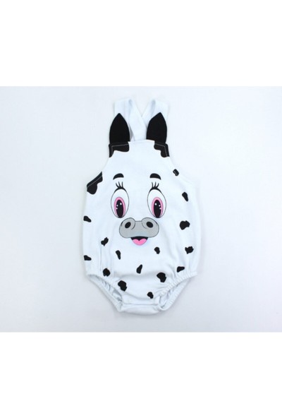 Cool Baby Inek Figürlü Yazlık Salopet Bebek Tulum Cool Baby Inek Figürlü Yazlık Salopet Bebek Tulum