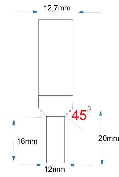 Woartools Cnc Freze 45 Derece Dia 3 Diş