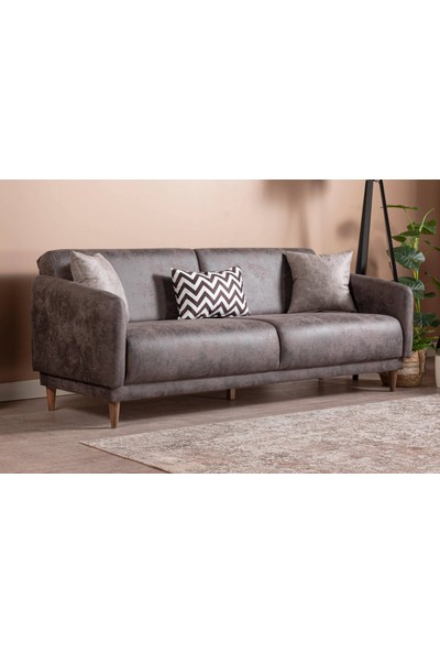 Trobi Grey Üçlü Kanepe