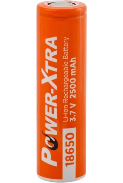Power-Xtra 3.7V Li-Ion 18650 2500 Mah Şarjlı Pil Power-Xtra 3.7V Li-Ion 18650 2500 Mah Şarjlı Pil