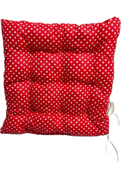 Rmd Shop Puantiyeli Kare Sandalye Minderi 42 x 42 cm