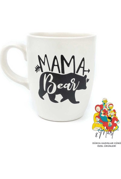 Palto Tasarım Mama Bear Krem Oval Kupa Palto Tasarım Mama Bear Krem Oval Kupa