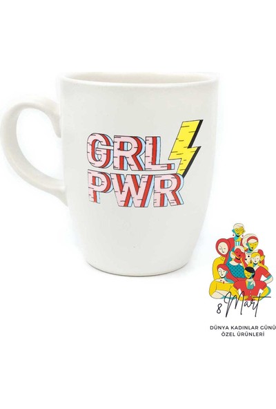 Palto Tasarım Girl Power Krem Oval Kupa Palto Tasarım Girl Power Krem Oval Kupa