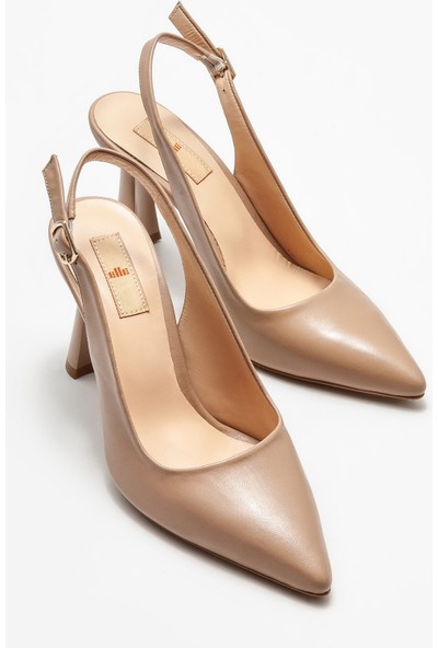 Elle Shoes Naturel Deri Kadın Topuklu Ayakkabı Elle Shoes Naturel Deri Kadın Topuklu Ayakkabı