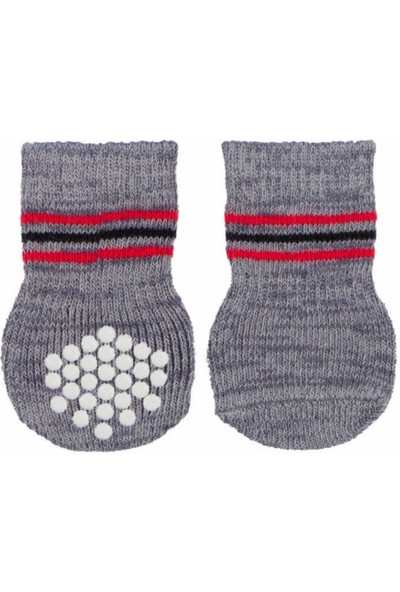 Trixie Köpek Çorabı, 2 Adet, Kaymaz, L-Xl, 2 Adet, Gri