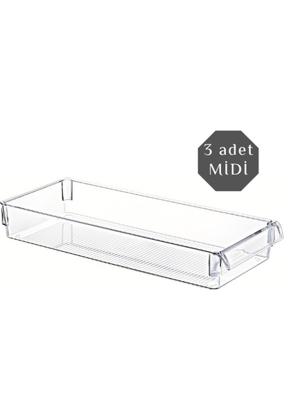 Nandy Home Midi New Clear Buzdolabı & Dolap İçi Düzenleyici Organizer 3 Adet Nandy Home Midi New Clear Buzdolabı & Dolap İçi Düzenleyici Organizer 3 Adet