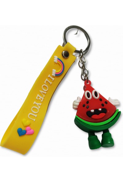 Dilim Karpuz 3D Silikon Anahtarlık Dilim Karpuz 3D Silikon Anahtarlık