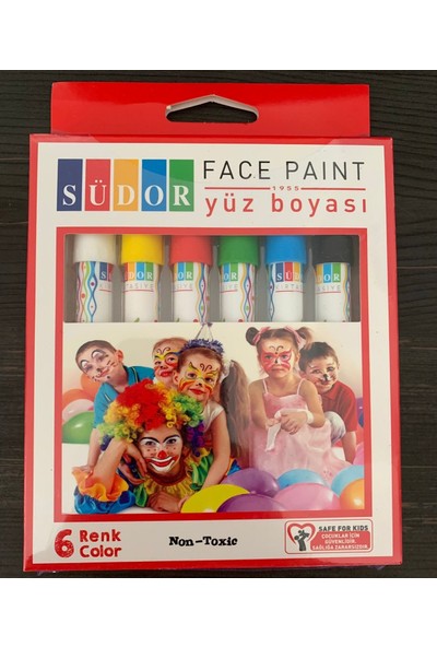 Südor Yüz Boyası Set 6 Face Paint 6 Renk Color Südor Yüz Boyası Set 6 Face Paint 6 Renk Color