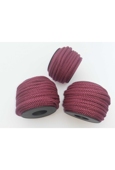 Be Beauty Bordo Renkte 6 mm Polyester 1.kalite Eşofman Kapşon Bağ Ipi (30 Mt)